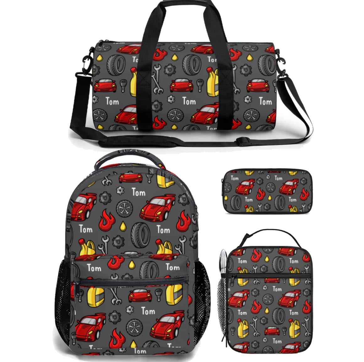 Personalised Duffle Bag, Backpack, Lunch Bag + Pencil Case Value Combo ...